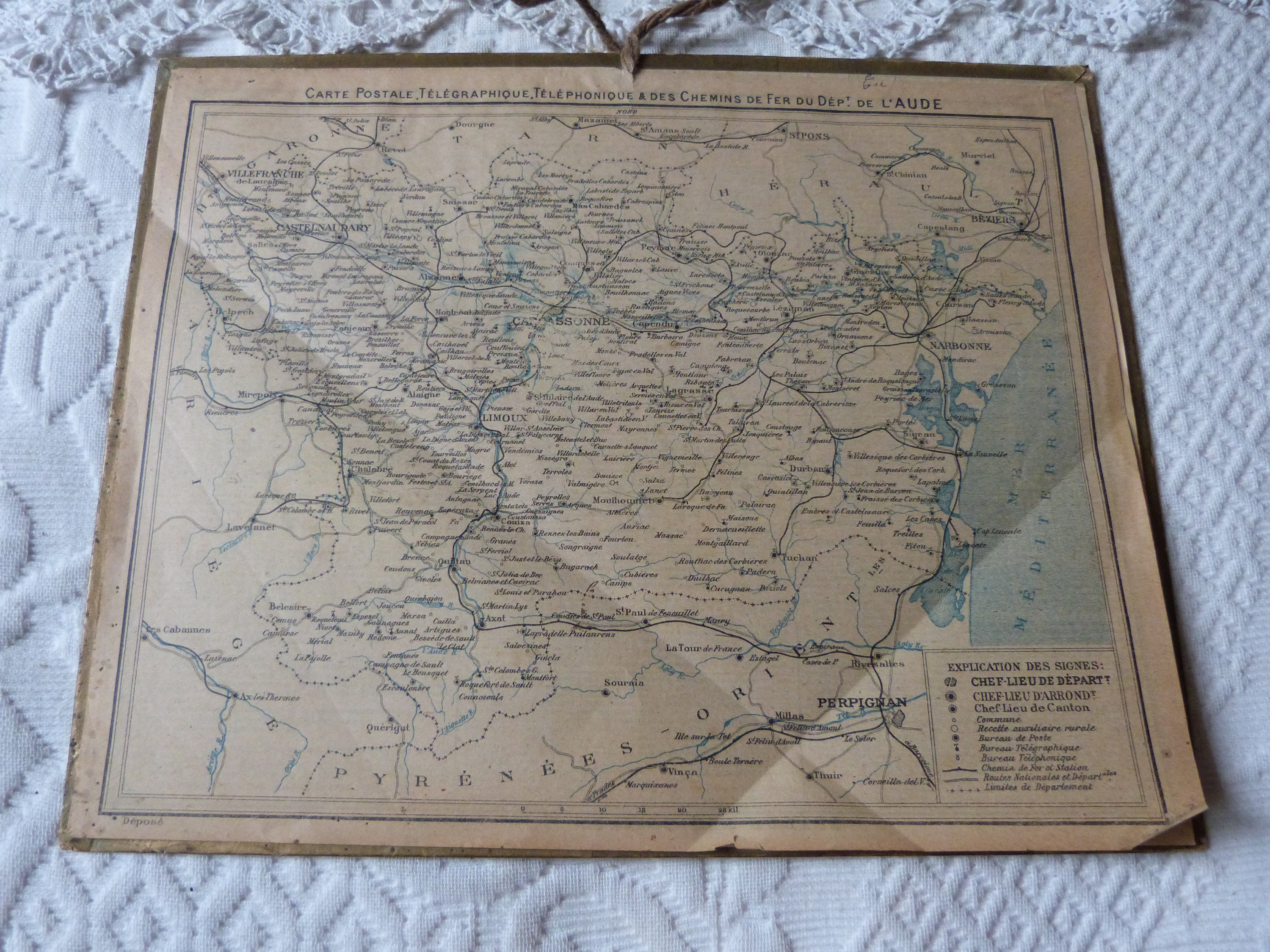Antique French Almanac Calendar French La Poste Almanach 1913 W Map ...