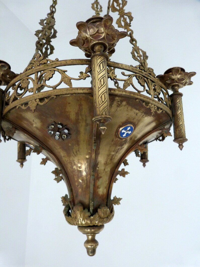 Antique French Bronze Thurible Church Icon Lamp Candle Holder - Etsy