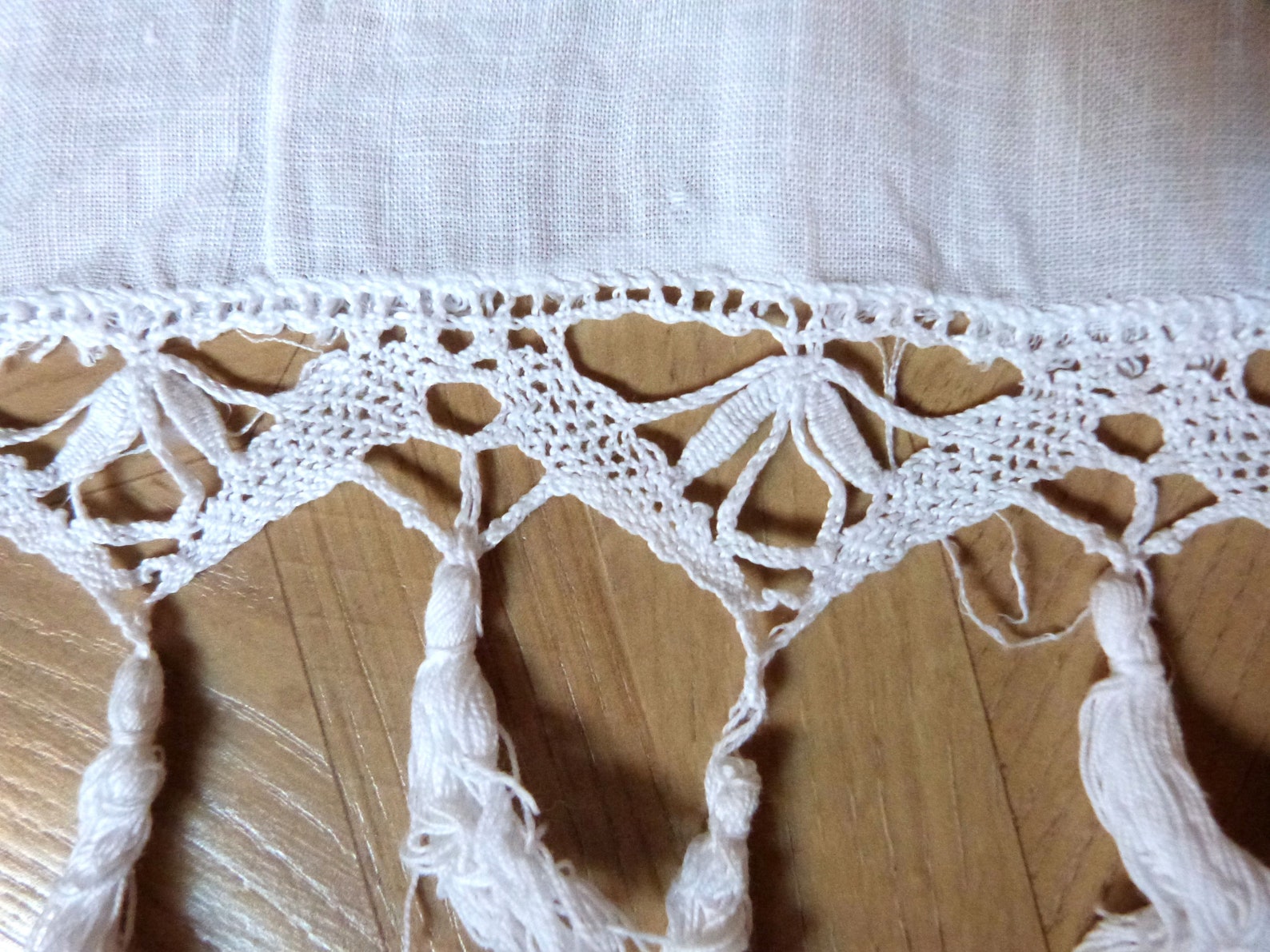 Antique French Handmade Richelieu Lace Shelf or Piano Runner | Etsy