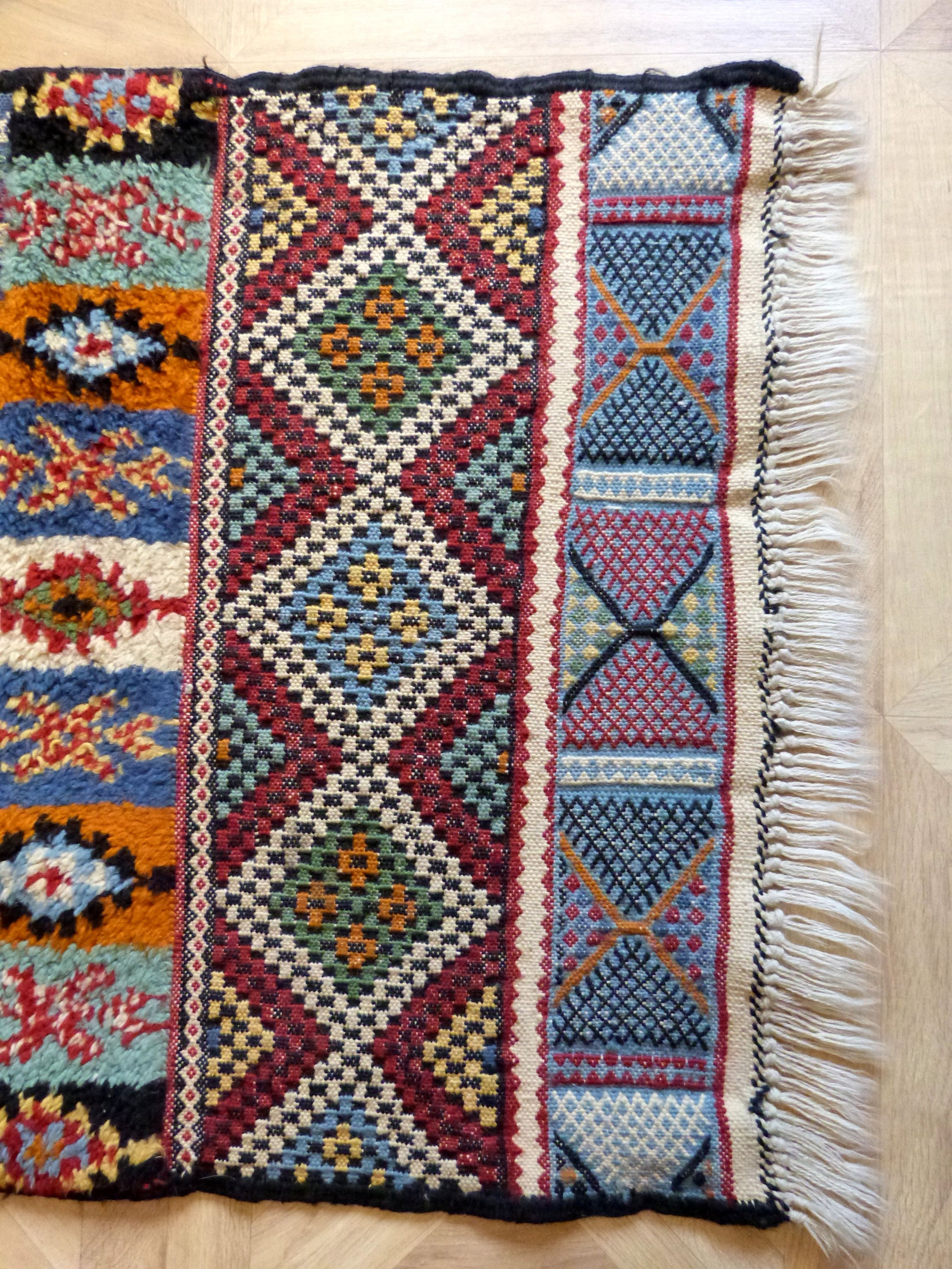 Vintage Floor Rug Carpet Kilim Hand Woven Rug 1900s Oriental Decor ...
