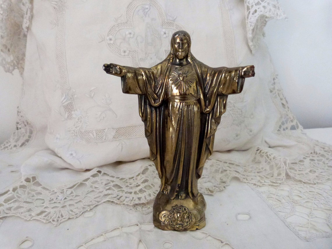 Antique French religious statue Jesus Christ the redeemer | Etsy