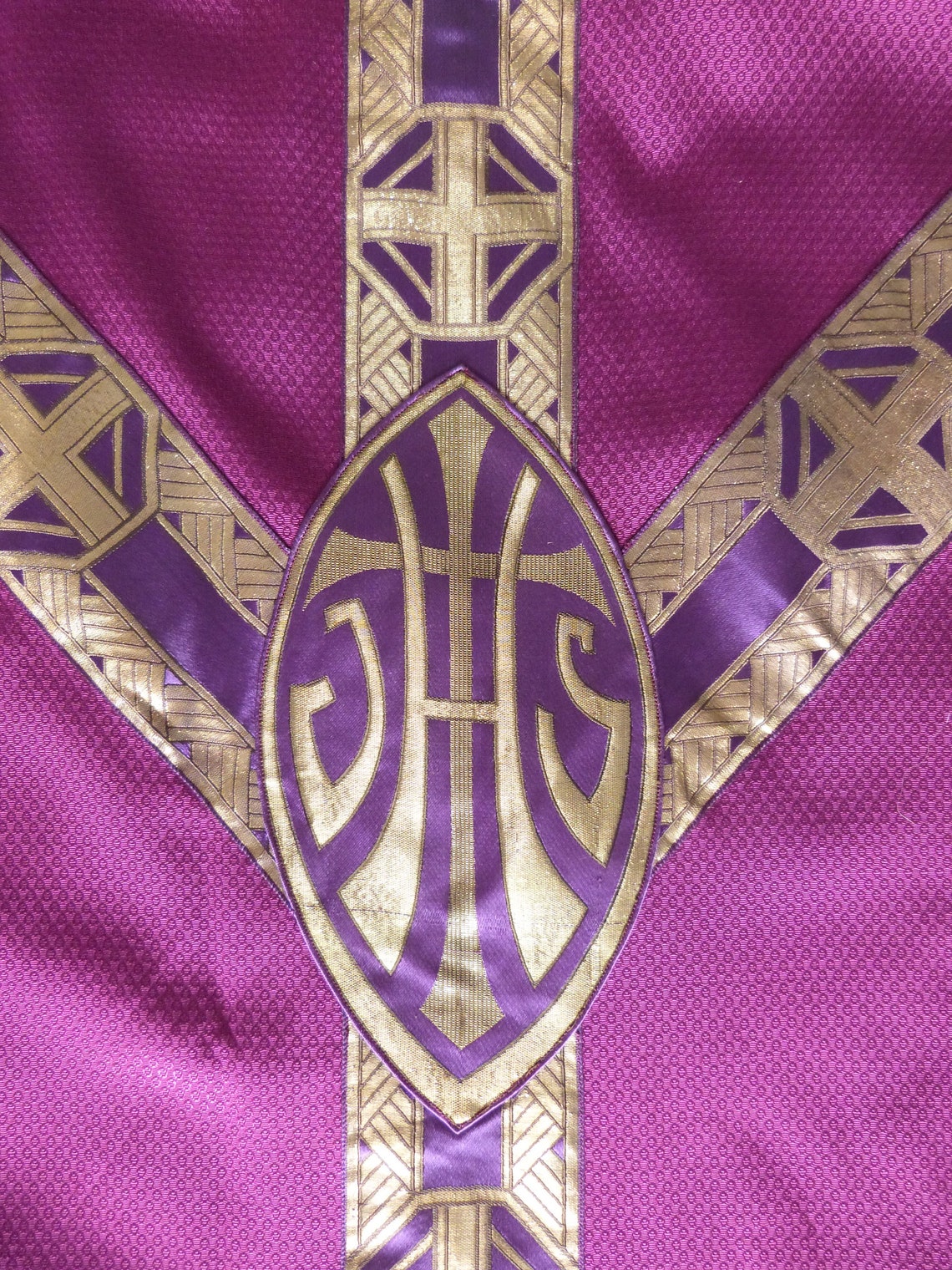 1900s Purple Clergy Vestment Dress Priest Cope Robe Chasuble W - Etsy