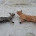 1900s Flocked Donkey Cow Animal Christmas Nativity Creche Antique ...