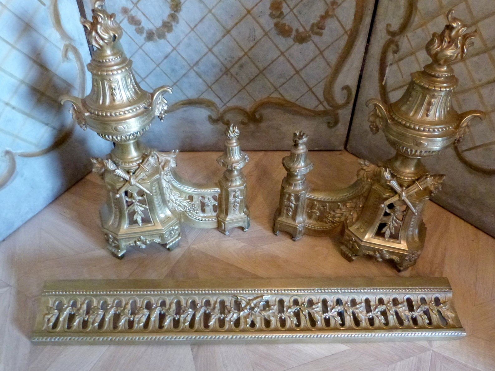 Antique French Signed Bronze Fireplace Fender Guard Bumper - Etsy