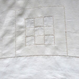 Antique French Linen Dowry Sheet Hand Monogrammed YM W Dotted ...