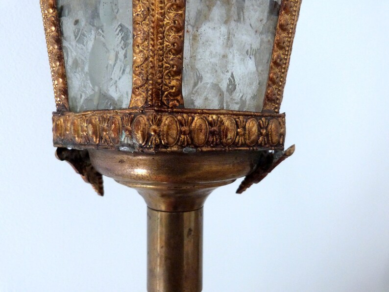 Antique French Processional Lantern Lamp Candle Light W Cross - Etsy