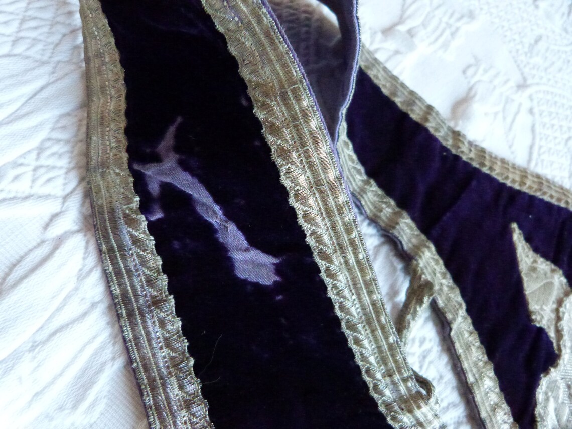 Antique French 1800s Velvet Priest Maniple Clergy Maniple W - Etsy