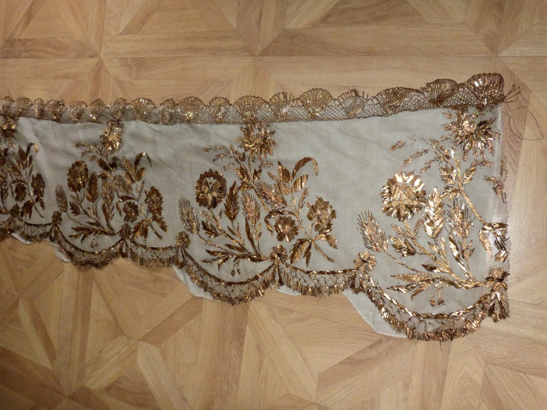 1800s Altar Frontal Antependium Handembroidered W Gold Metallic Thread ...