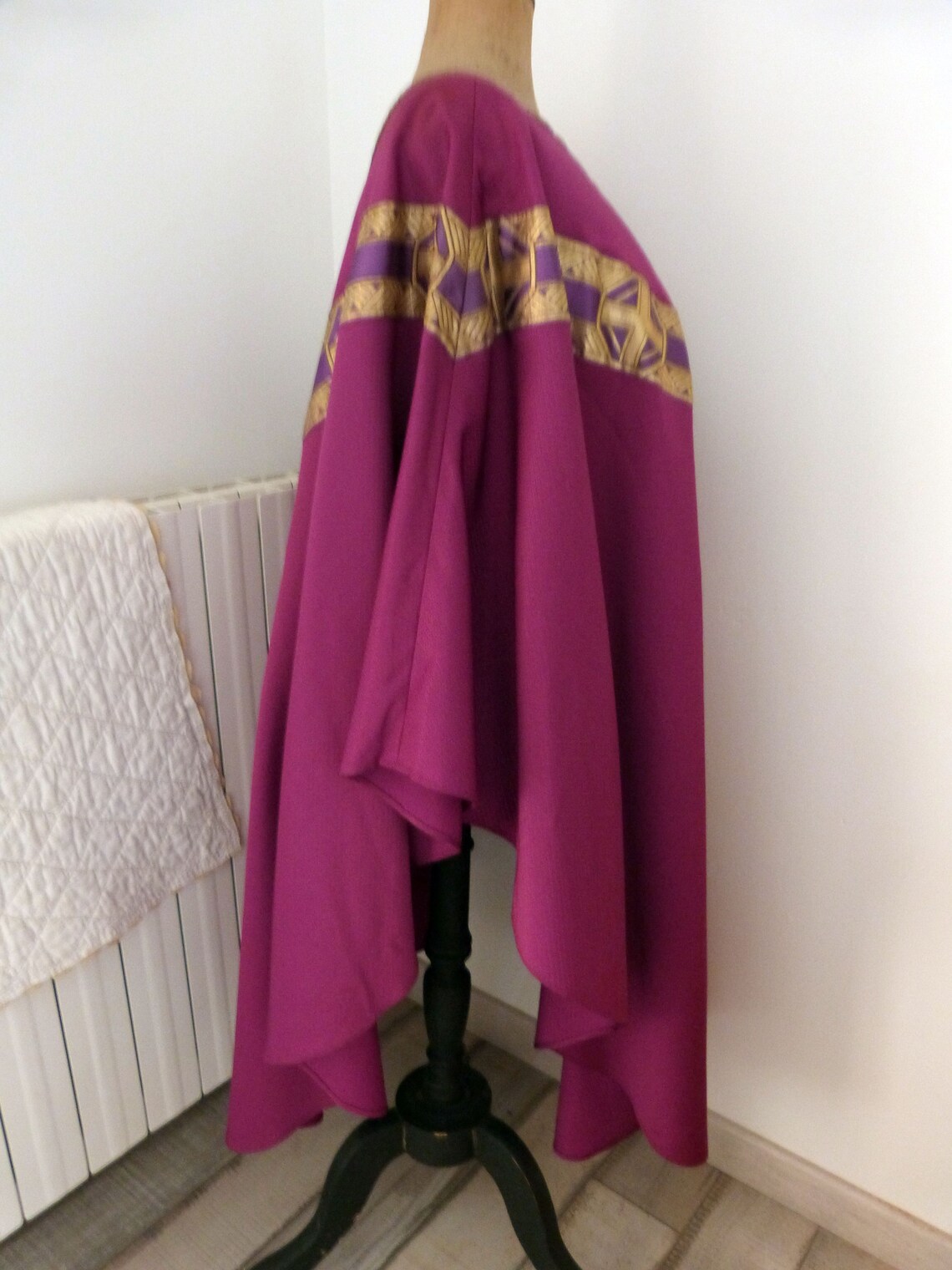 1900s Purple Clergy Vestment Dress Priest Cope Robe Chasuble W - Etsy