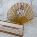 Antique Hand Painted Hand Fan in Box, 1900s Folding Fan W Gold Sequins ...