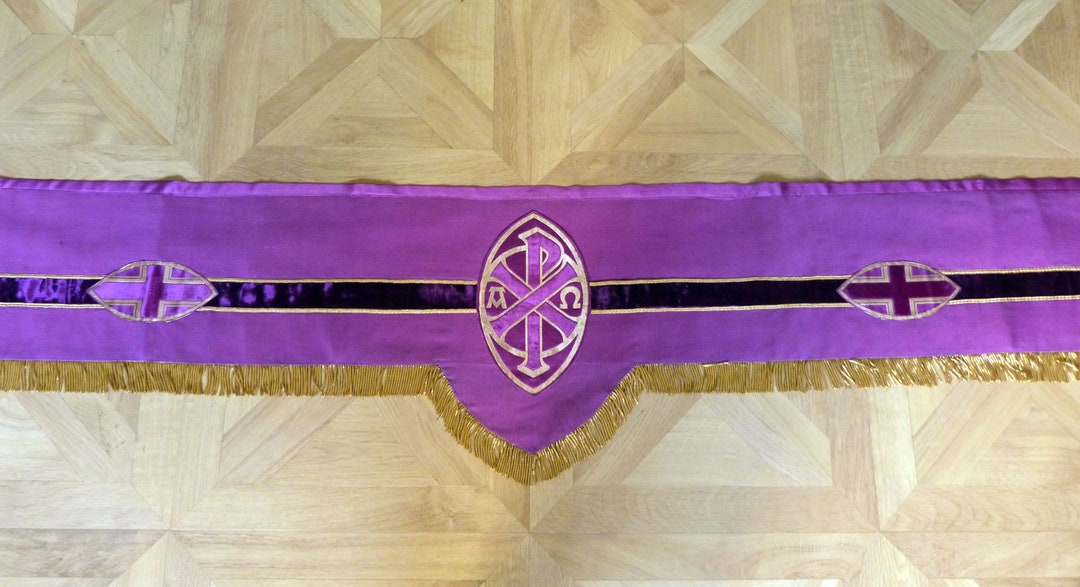1800s Altar Frontal Antependium Cloth Antique French Religious Church ...