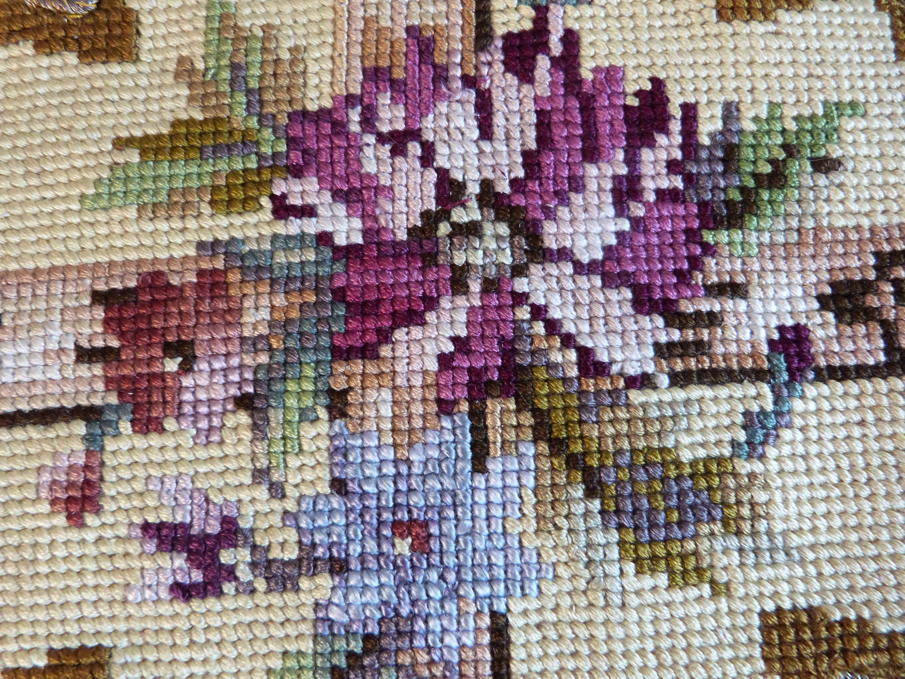 5 Antique French Needlepoint Application Applique Patches | Etsy