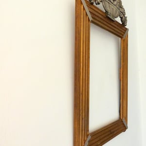 Large Antique French Art Deco Wooden Frame W Gesso Basket of Roses ...