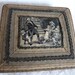 Antique French Fabric Covered Box W Signed Print on Silk W Gold ...