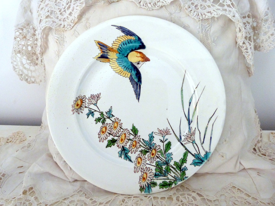 Antique French Jules Vieillard Decorative Plate Dish, Rare LARGE ...