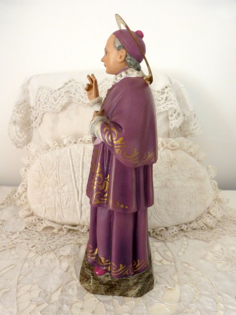 Rare Antique French Religious Statue Saint Pope W Glass Eyes - Etsy