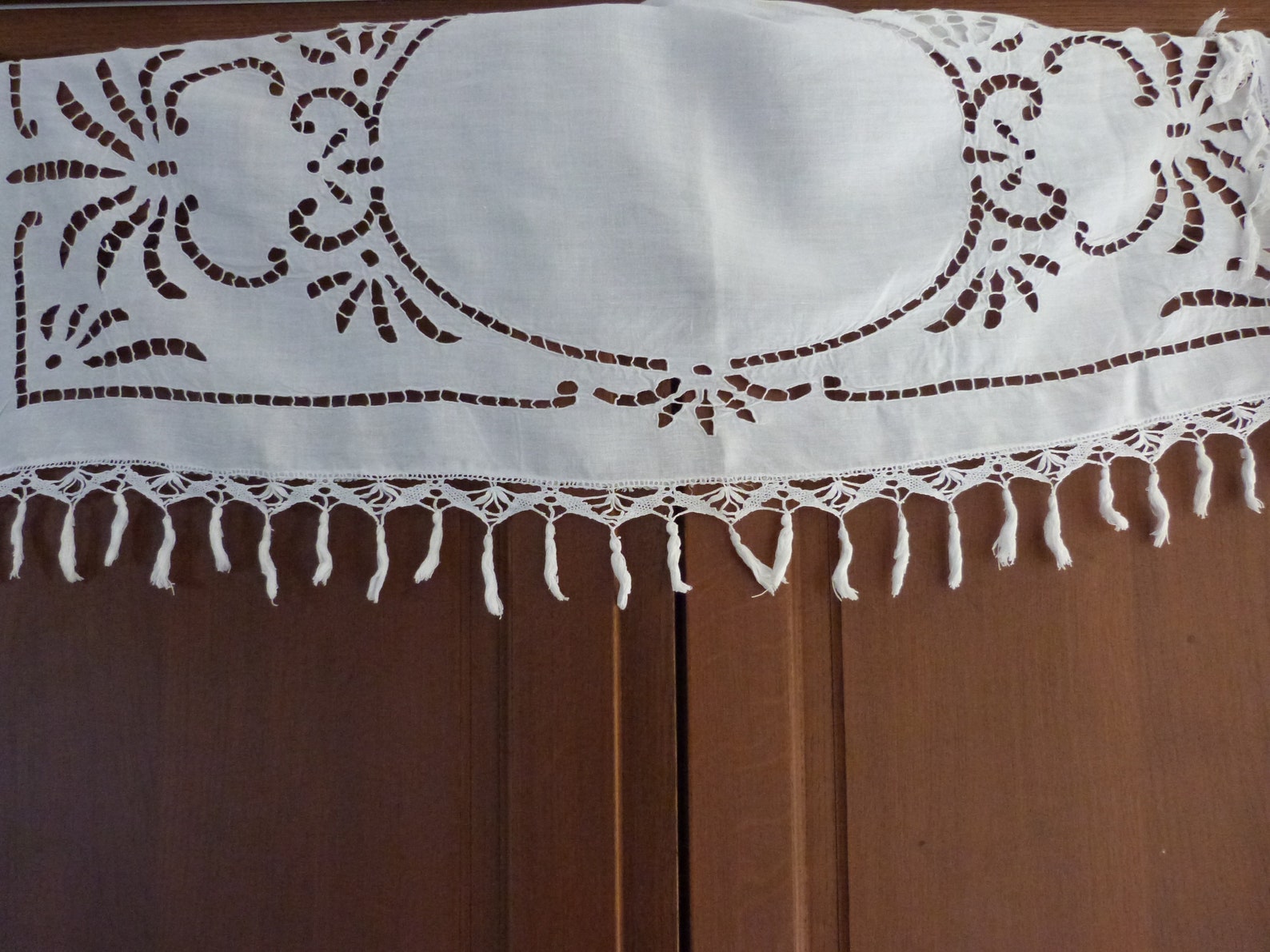 Antique French Handmade Richelieu Lace Shelf or Piano Runner | Etsy