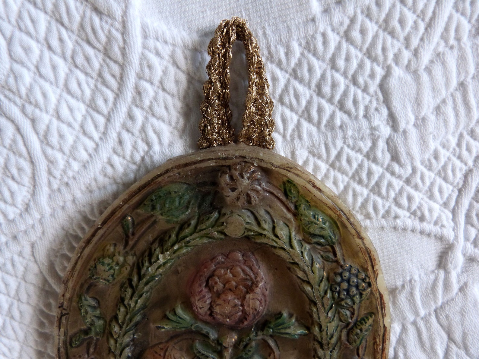 RARE Antique French Wax Sculpture Carving Bas Relief Plaque W | Etsy