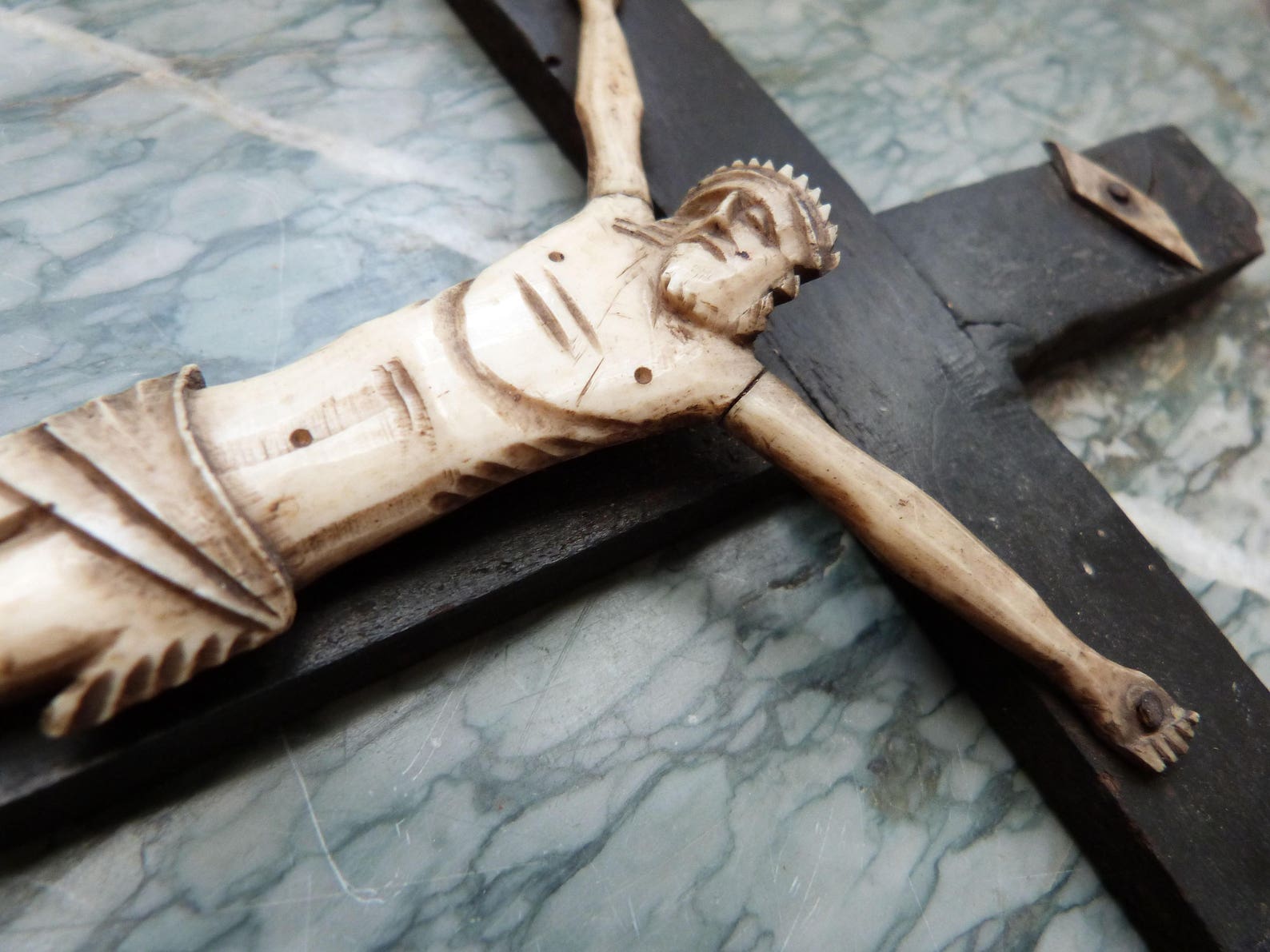 Antique French 1700s Jansenist Bone Corpus Christi RARE Religious Art ...