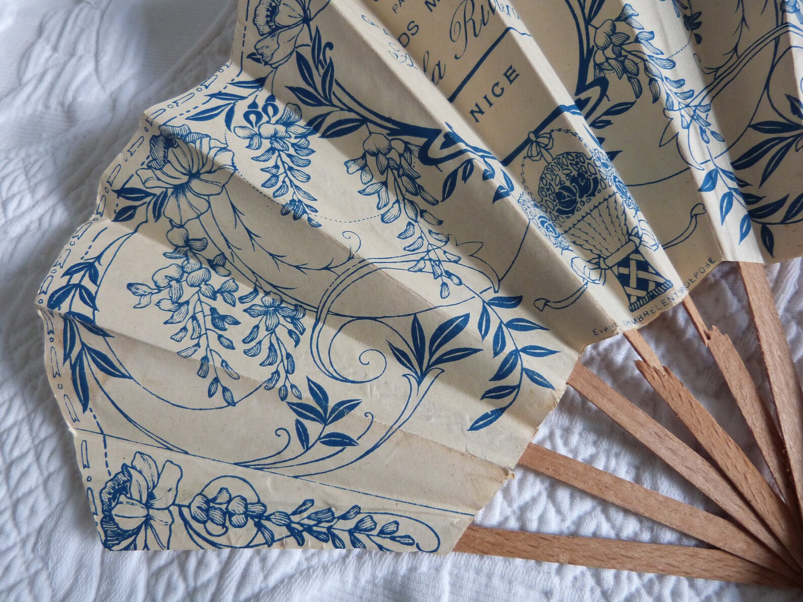 Antique Hand Fan 1900s Folding Advertising Fan Shop Riviera in | Etsy