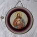 LARGE Antique French Religious Frame W Devotional Print Icon Sacred ...