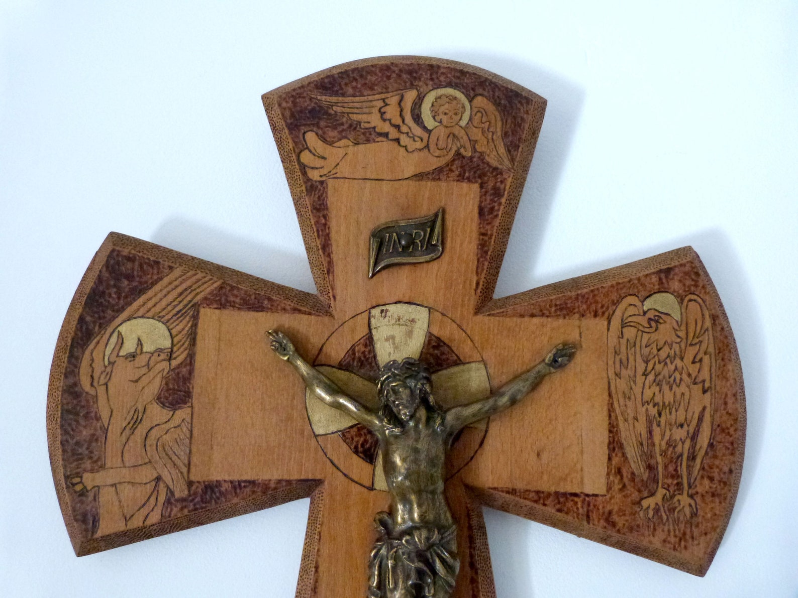 Antique French 1900s Religious Pirografia Pyrography Wooden - Etsy