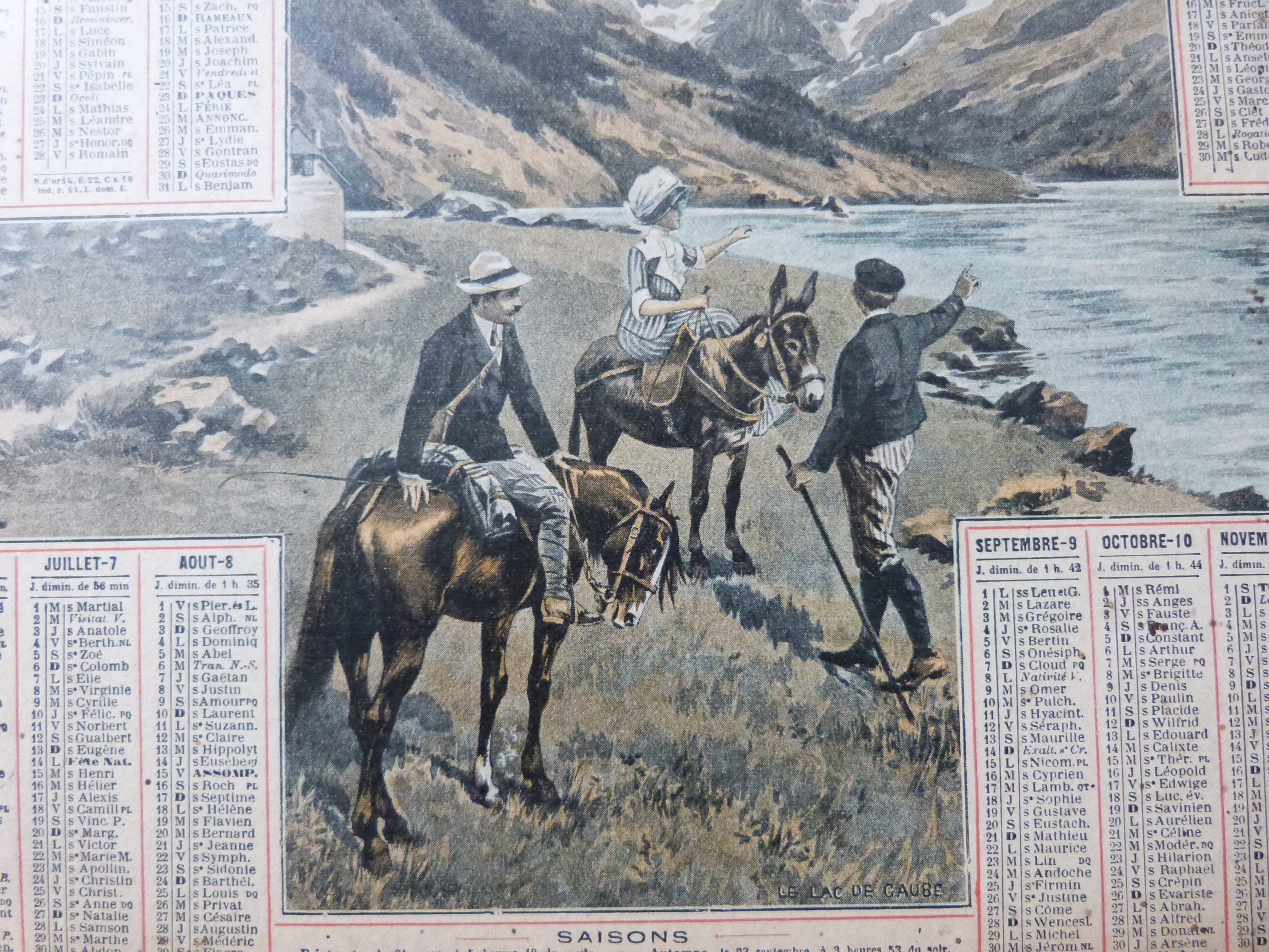 Antique French Almanac Calendar French La Poste Almanach 1913 W Map ...