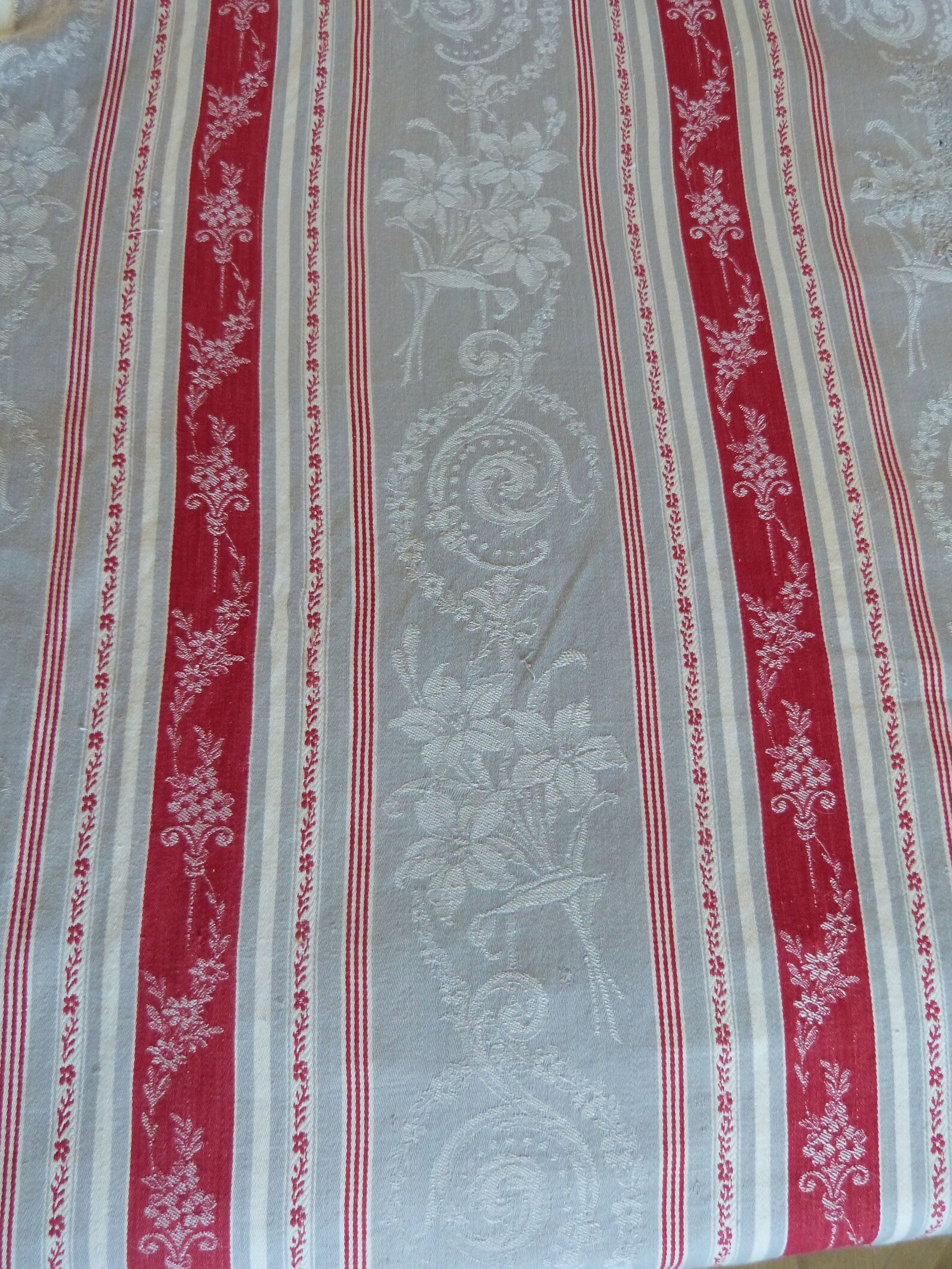Vintage Linen Mattress Ticking 4.5 YARDS French Red Ticking - Etsy