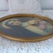 LARGE Antique French Religious Frame Print St Therese Theresa W Cross ...