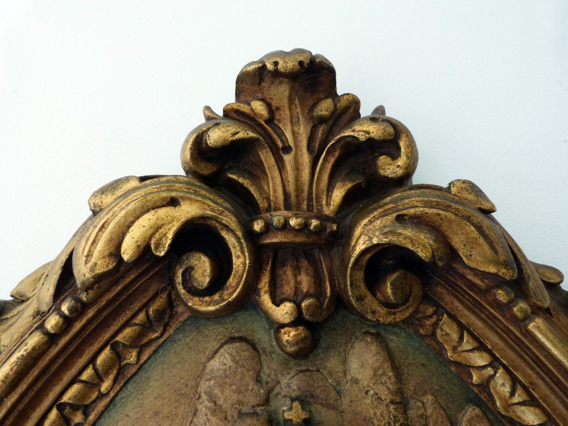 LARGE Antique French Religious Frame Black Madonna of - Etsy