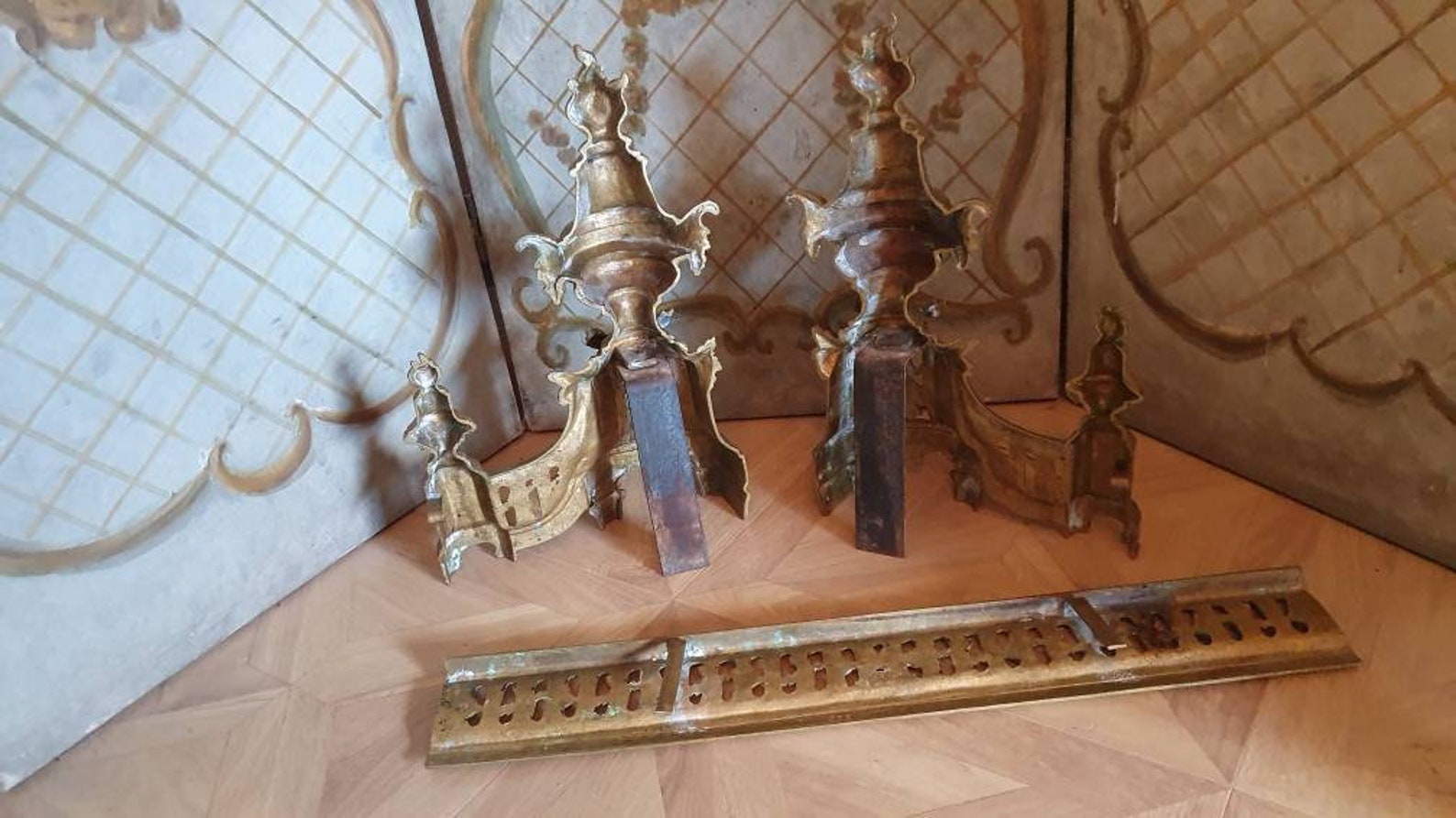 Antique French Signed Bronze Fireplace Fender Guard Bumper - Etsy