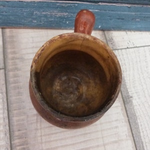 Antique French Small Glazed Pot Provence Pottery Decor Handmade Brown ...