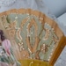 Antique Hand Painted Hand Fan in Box, 1900s Folding Fan W Gold Sequins ...