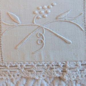 Antique French Linen Pall Chalice Cover Hand Embroidered Ciborium Cover ...