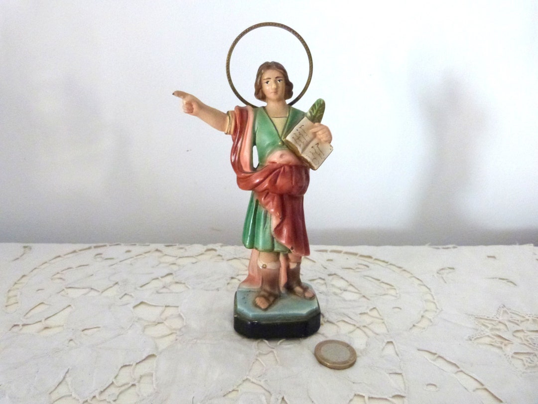 Antique French Religious Statue of Saint Pancrace Pancras of Rome ...