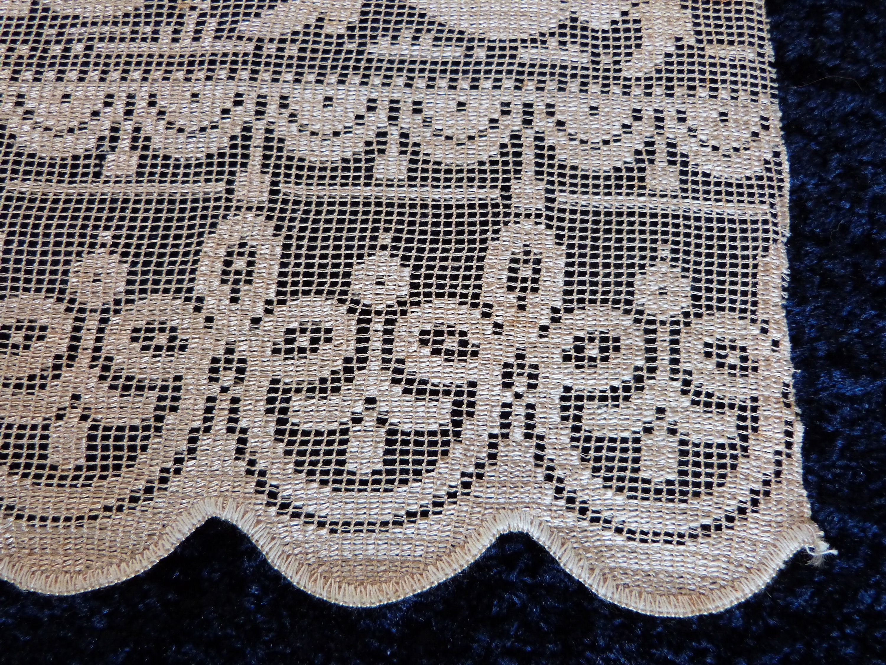 Spanish Antique Ecru Lace Window Blinds Canopy Edging Panels W Floral ...