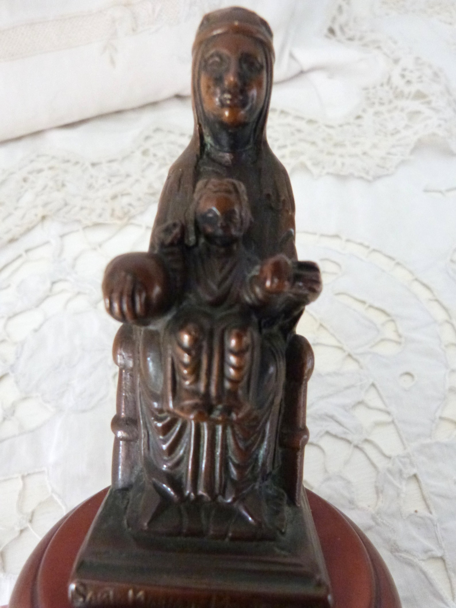 Vintage Religious Music Box W Statue Madonna of Montserrat - Etsy