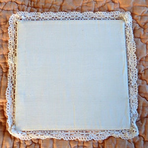 Antique French Linen Pall Chalice Cover Hand Embroidered Ciborium Cover ...