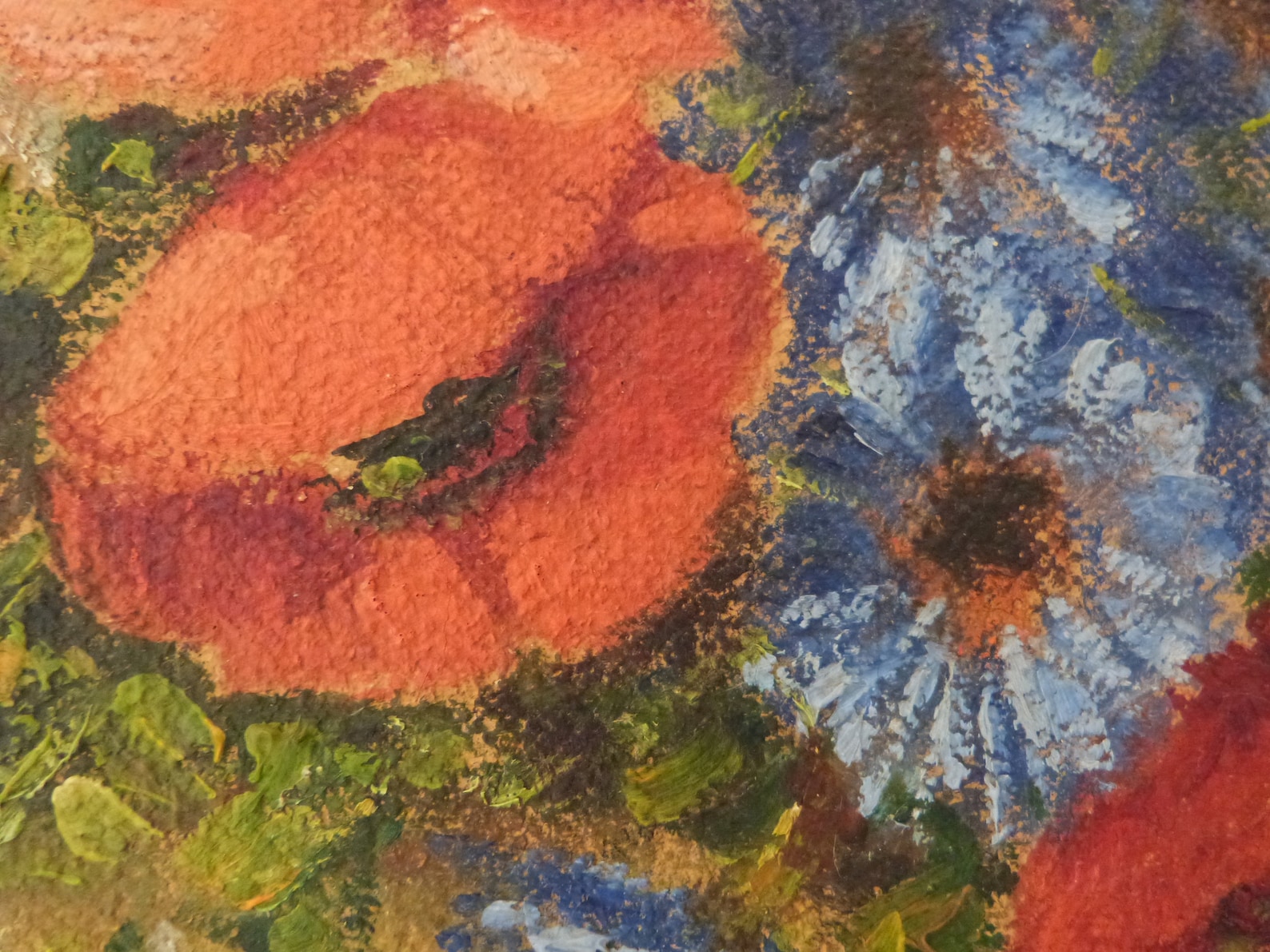 Antique French Signed Floral Oil Poppy Painting W Poppies - Etsy