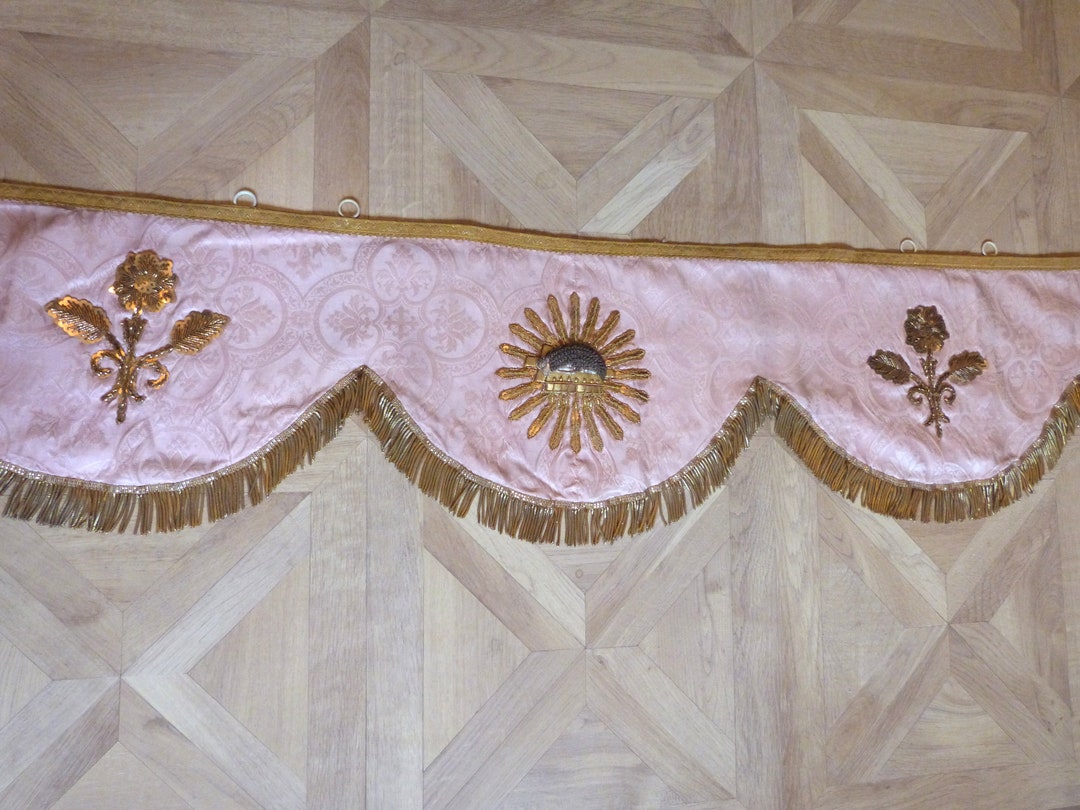 1800s Pink Altar Frontal Antependium W Lamb of God Agnus Dei W Gold ...