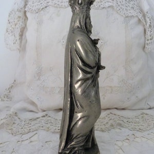 Madonna and Child Jesus Christ Statue Heavy Pewter Antique French ...