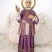 Rare Antique French Religious Statue Saint Pope W Glass Eyes, Metal ...