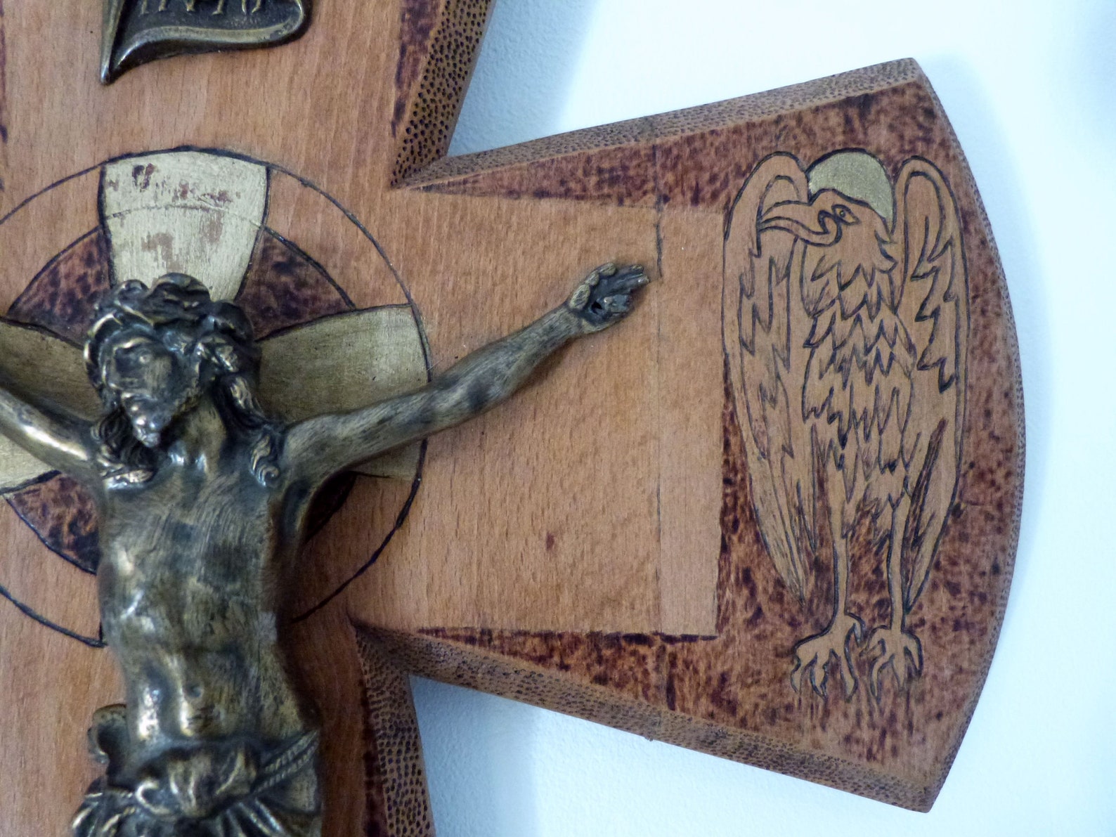 Antique French 1900s Religious Pirografia Pyrography Wooden | Etsy