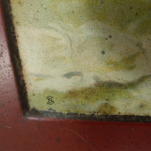 Antique French Chromo Framed 1800s Toleware Chromolithography W ...