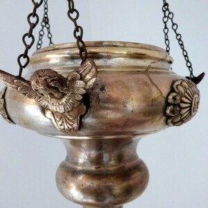 Antique French Thurible Church Icon Lamp Incense Burner LARGE Religious ...