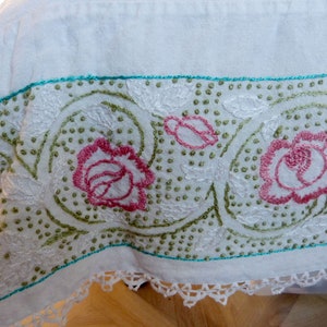 1900s Altar Frontal Antependium Cloth IHS W Roses Embroidery Antique ...