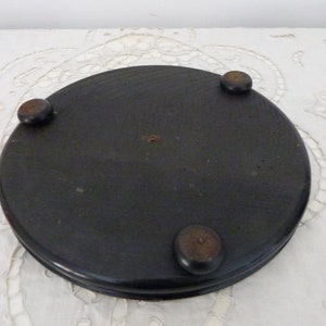 1800s Antique French Large Round Black Display Stand Plinth for Statue ...