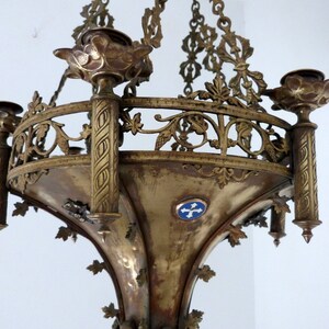 Antique French Bronze Thurible Church Icon Lamp Candle Holder Gothic ...
