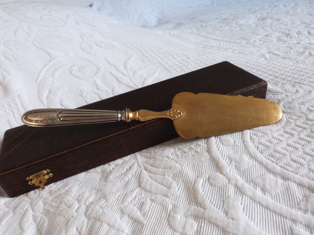 Antique French Silver Vermeil Artdeco Cake Server Art Deco Pie Server ...