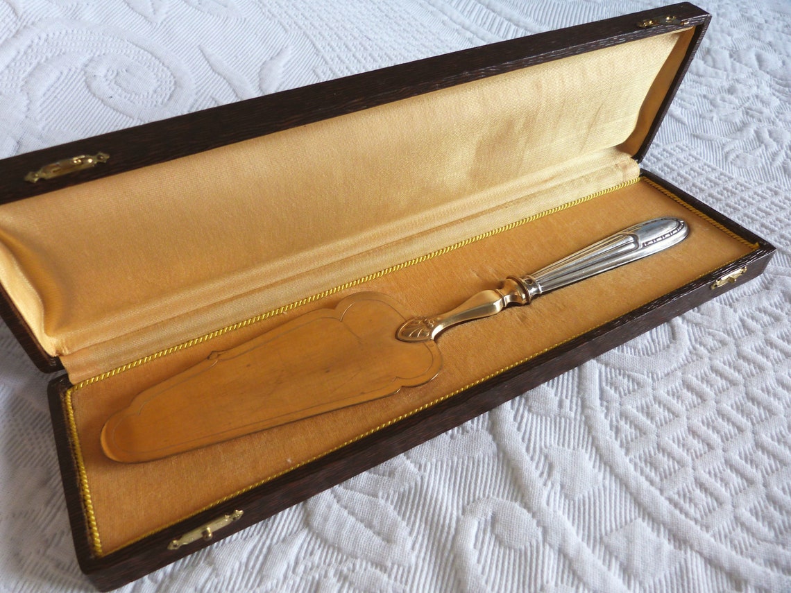 Antique French Silver Vermeil Artdeco Cake Server Art Deco Pie Server ...